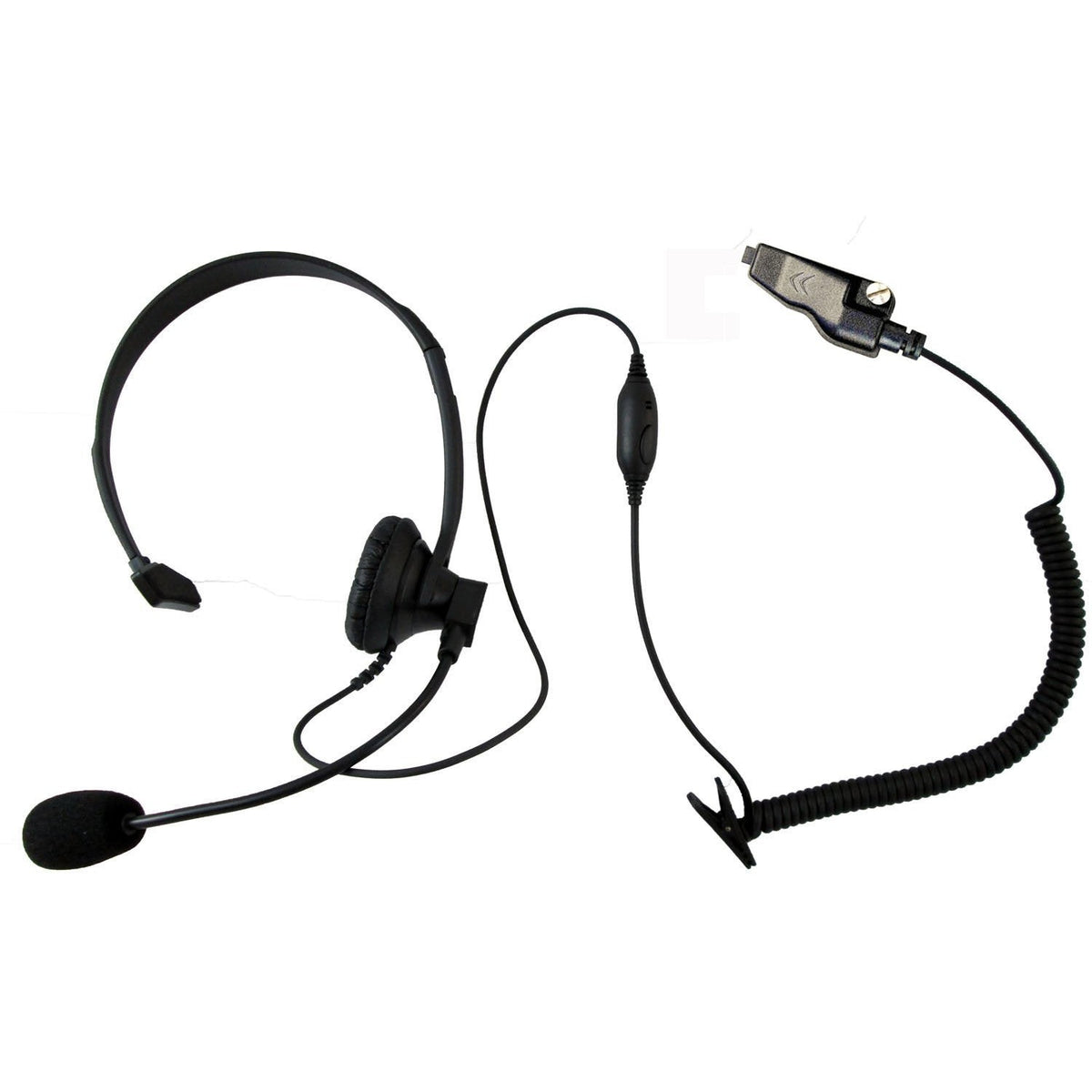 Single Ear Headset E348 K2 with Push to Talk and VOX for Kenwood radio ...