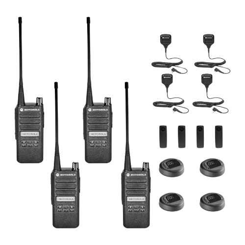 4 Pack of Motorola CP100D Analog UHF 403-480MHz 16 Channel 4 Watts Por ...